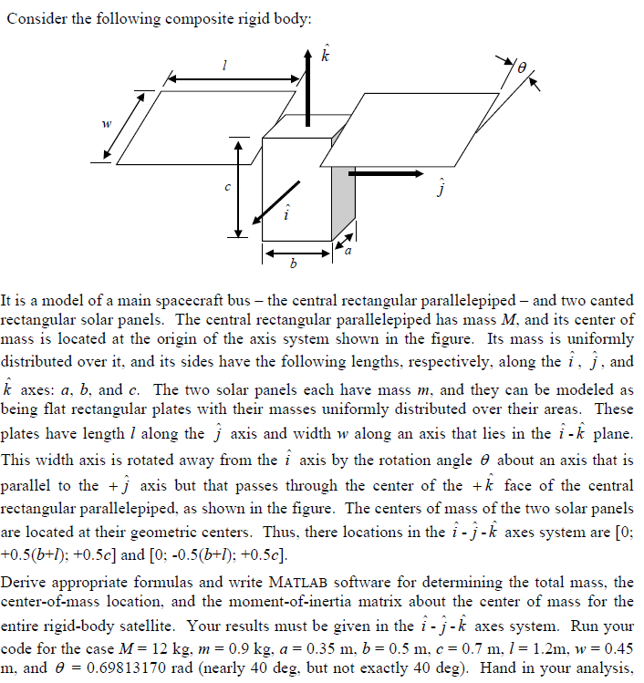 Consider the following composite rigid body: It is a | Chegg.com