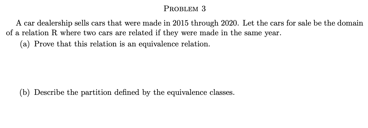 Solved A car dealership sells cars that were made in 2015 | Chegg.com