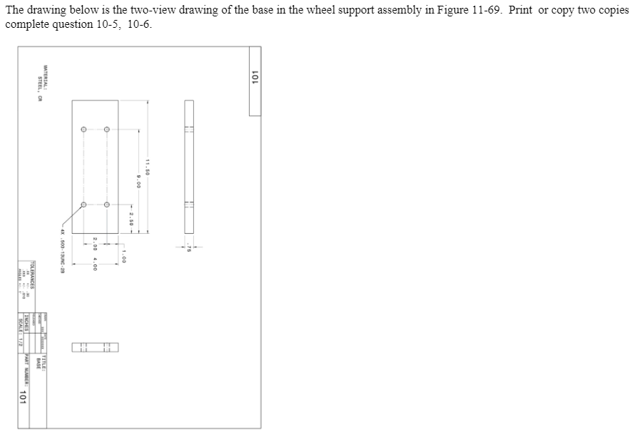 Solved 10.6 Using the wheel support assembly Figure 11.09) | Chegg.com