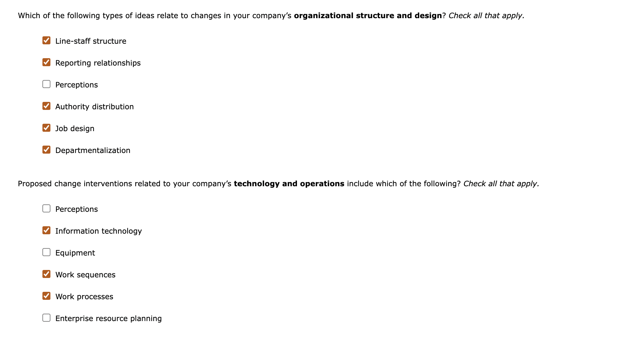 Solved Which of the following types of ideas relate to | Chegg.com
