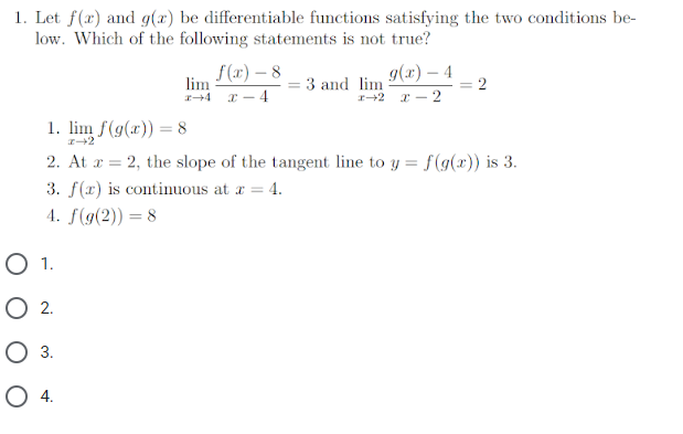Solved Let f(x) ﻿and g(x) be ﻿differentiable functions | Chegg.com