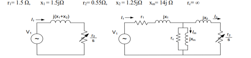Solved The single-phase equivalent circuit parameters of | Chegg.com