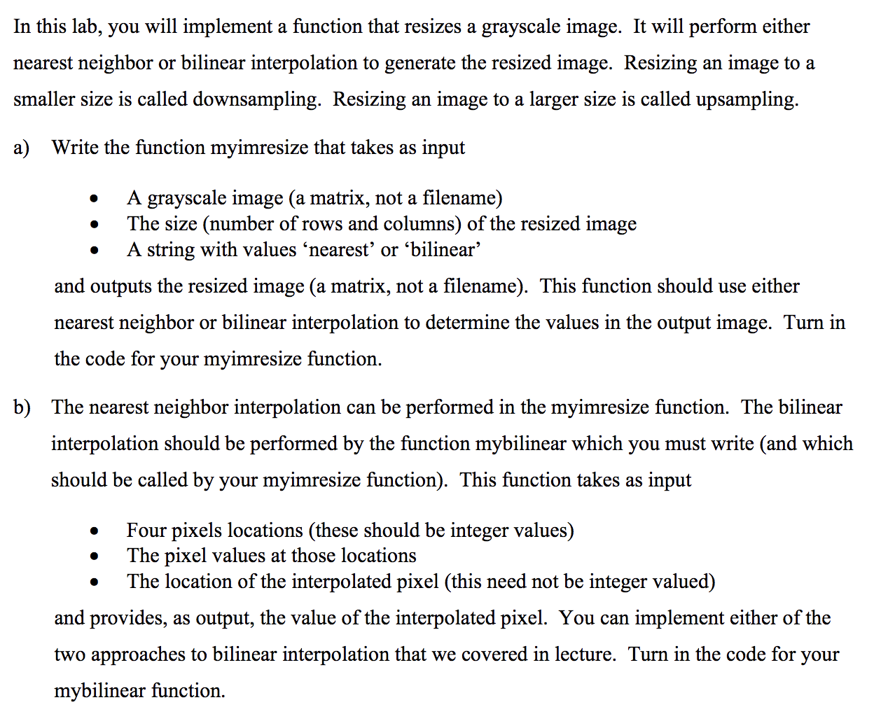 In this lab, you will implement a function that | Chegg.com