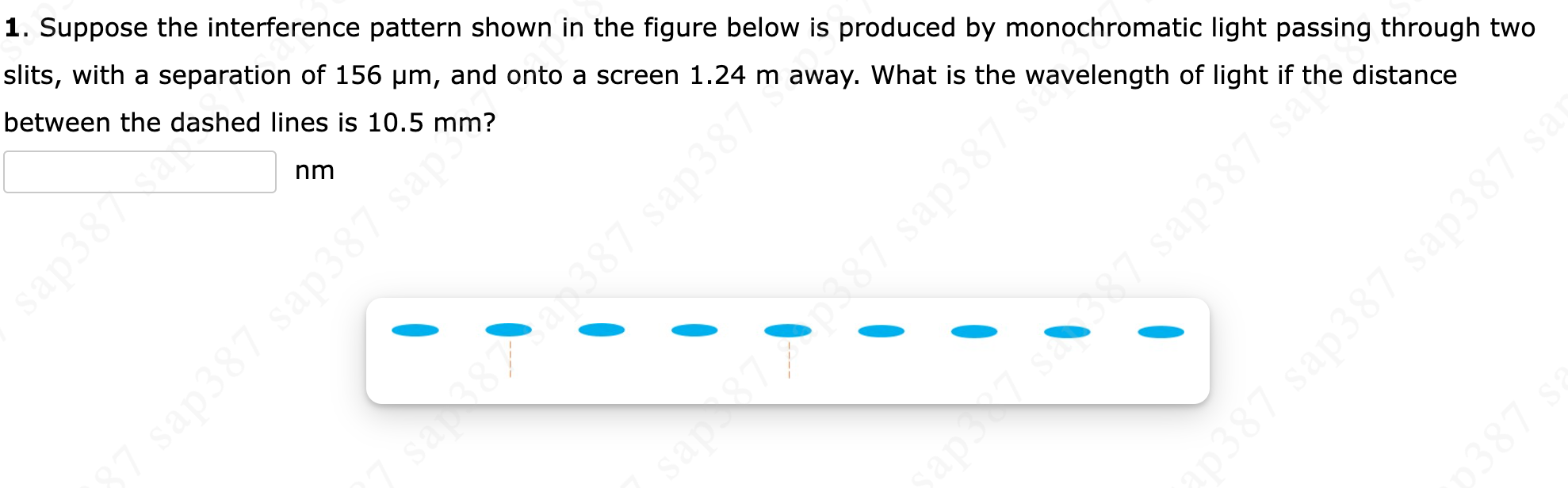 Solved Suppose The Interference Pattern Shown In The Figure