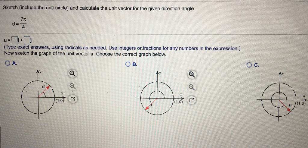Solved Sketch (include the unit circle) and calculate the | Chegg.com