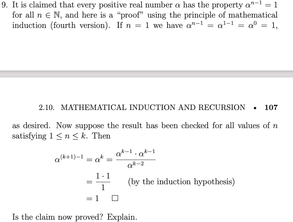 Solved 9. It is claimed that every positive real number a | Chegg.com