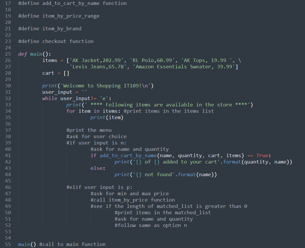 Solved template file named items. Each item in the list is n | Chegg.com