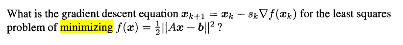 Solved What is the gradient descent equation | Chegg.com