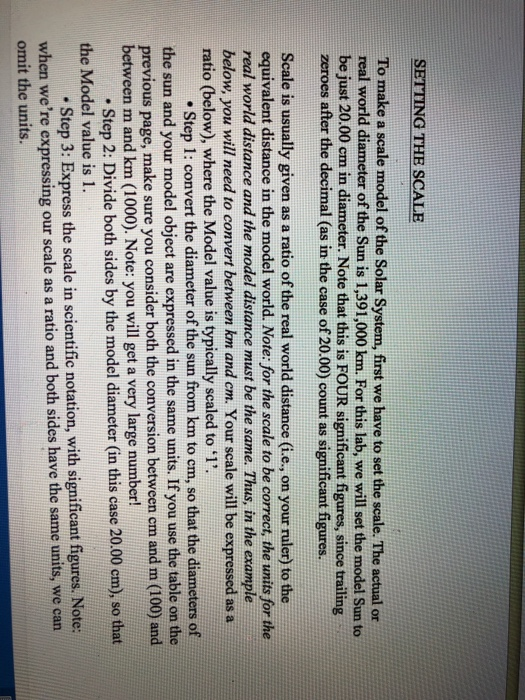 Solved (Model: Real World) What is the scale of our model? | Chegg.com