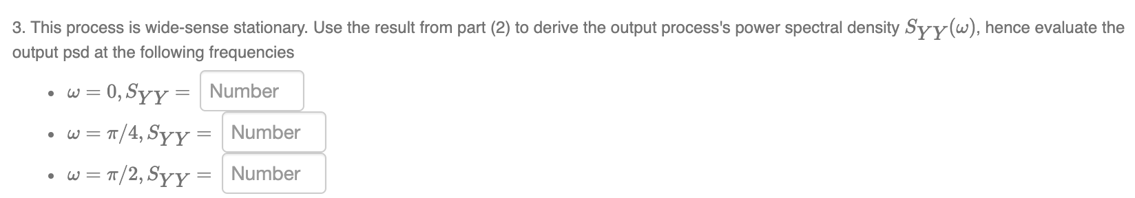 Solved 2. The output autocorrelation matrix has the form RyY | Chegg.com