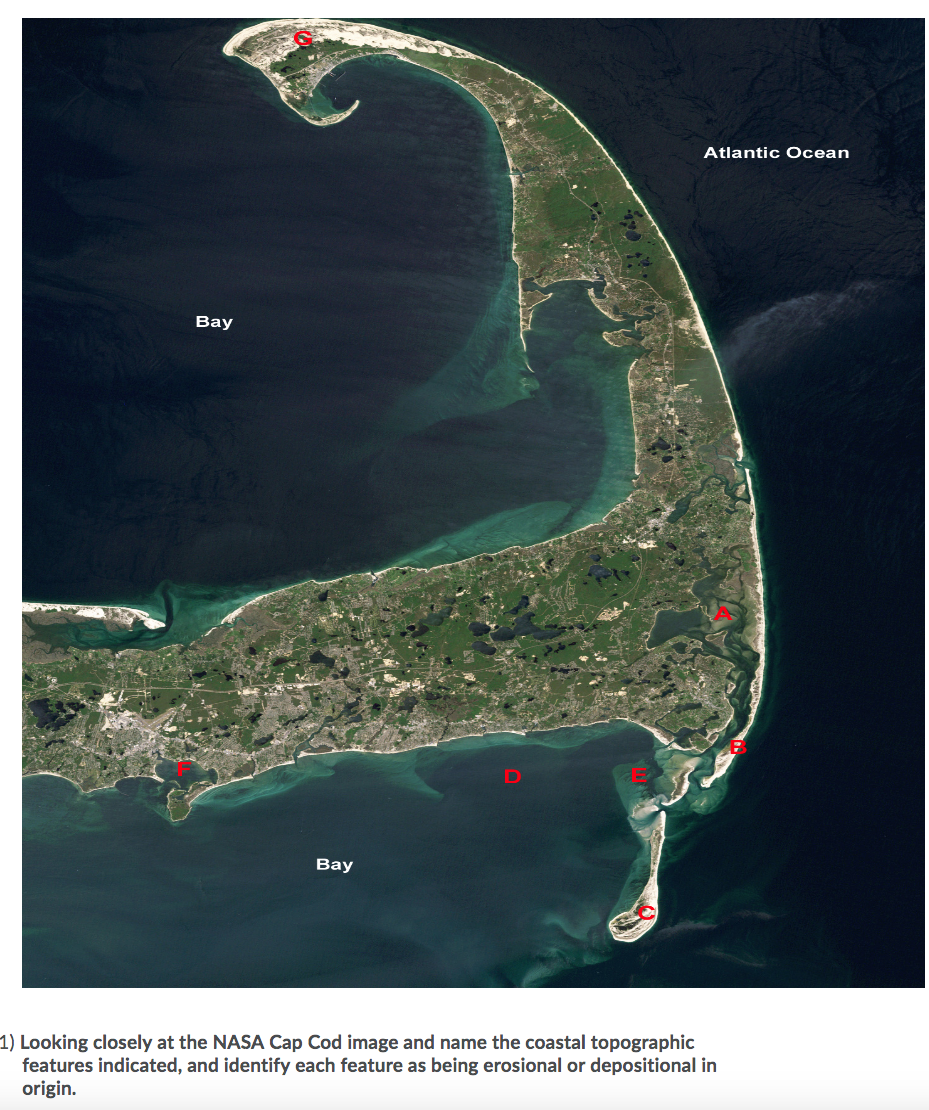 Solved Atlantic Ocean Bay Bay 1) Looking closely at the NASA | Chegg.com