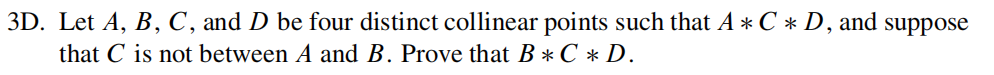 Solved 3D. Let A,B,C, and D be four distinct collinear | Chegg.com