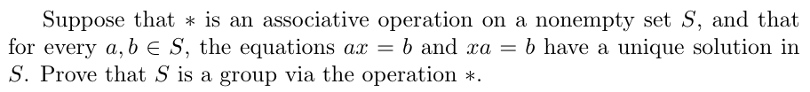 Solved Suppose that * is an associative operation on a | Chegg.com