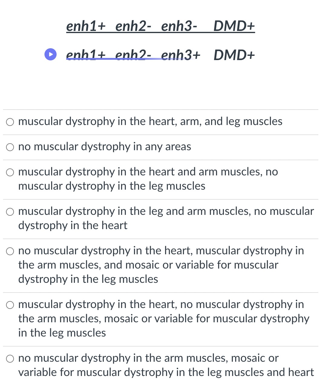Solved In humans, the DMD gene is required for proper muscle | Chegg.com