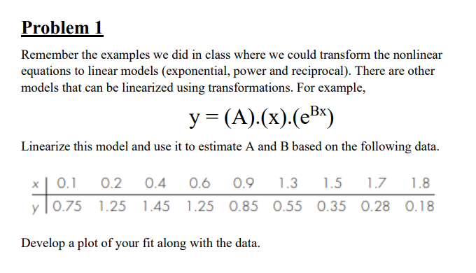 Solved Remember the examples we did in class where we could | Chegg.com