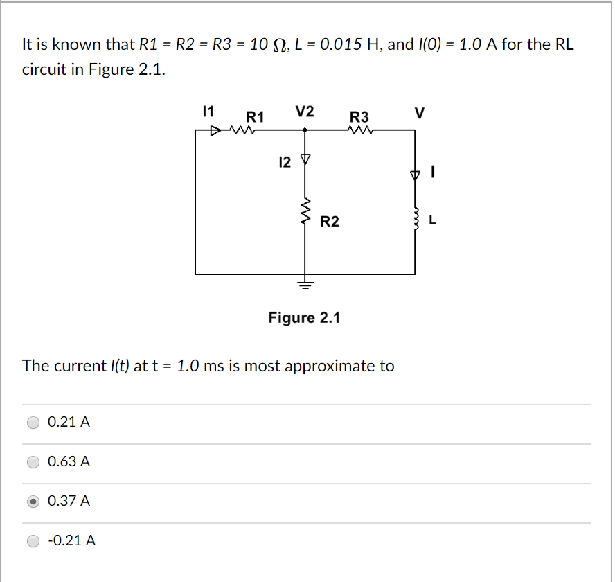 Solved It is known that R1 = R2 = R3 = 10 Ω, L = 0.015 H, | Chegg.com