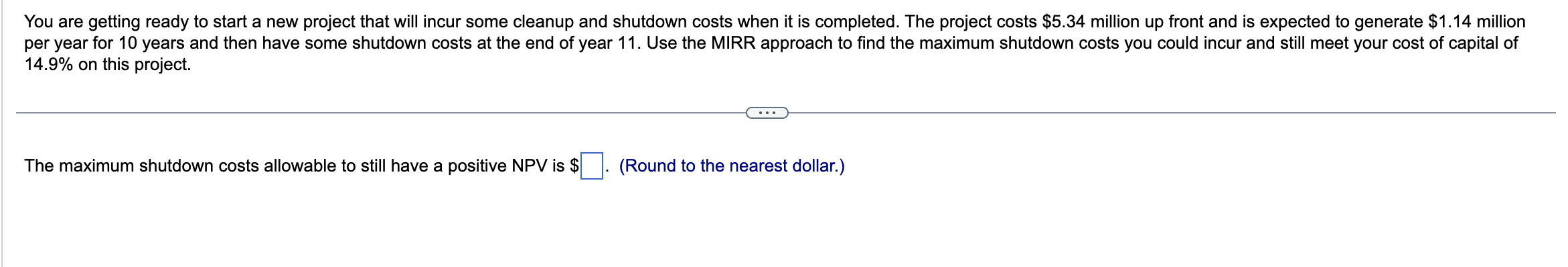 Solved You are getting ready to start a new project that | Chegg.com