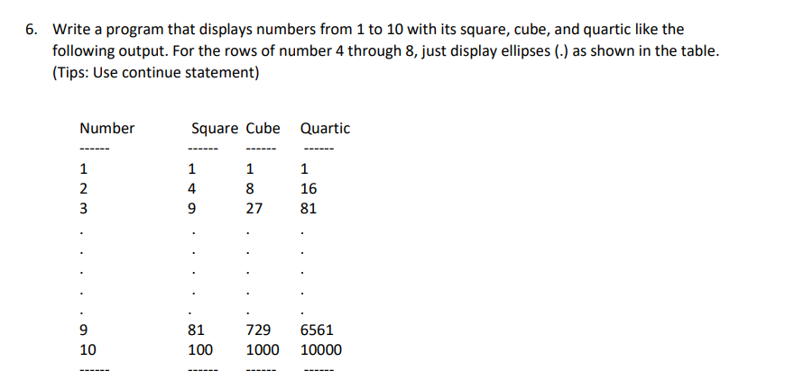 Solved Write a program that displays numbers from 1 to 10 | Chegg.com