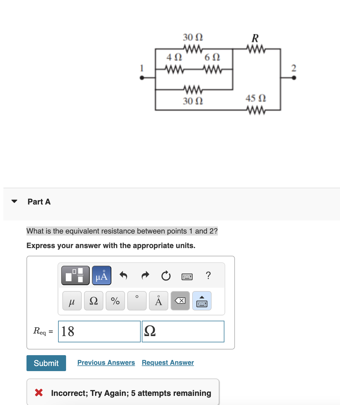 Solved What is the equivalent resistance between points 1 | Chegg.com
