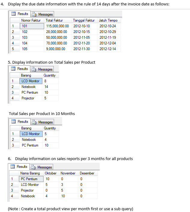 1. Create DDL from the table above (Subplier, Barang, | Chegg.com