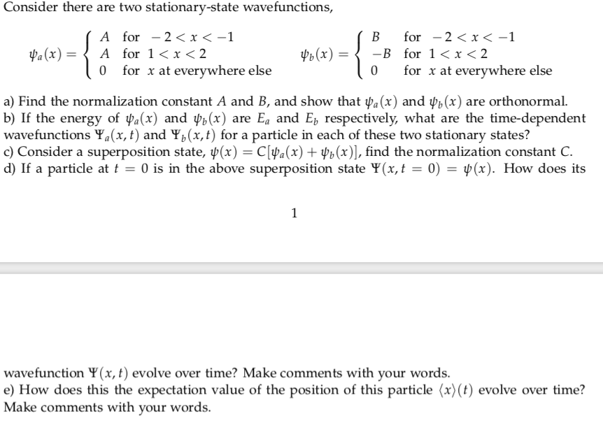 Solved Consider there are two stationary-state | Chegg.com