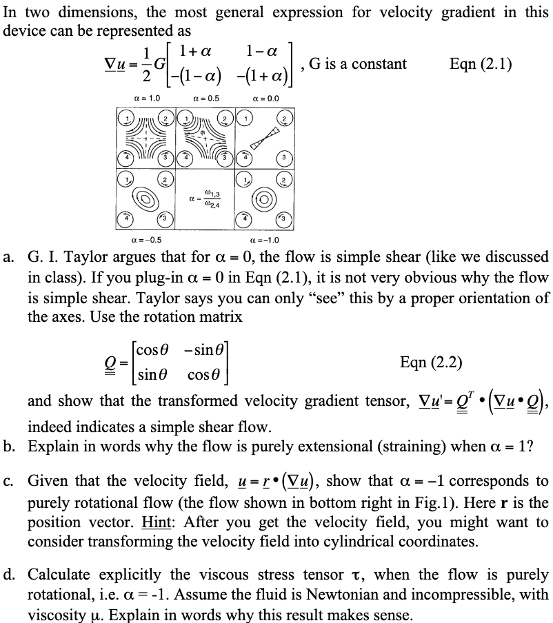 Solved In two dimensions, the most general expression for | Chegg.com