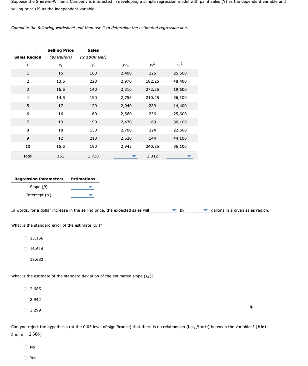Solved Complete the following worksheet and then use it to | Chegg.com