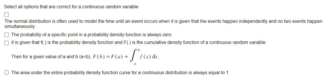 Solved Select all options that are correct for a continuous | Chegg.com