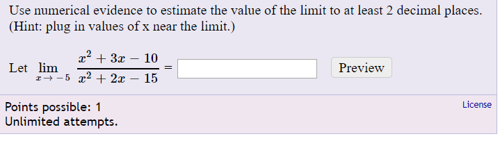 Solved Use numerical evidence to estimate the value of the | Chegg.com
