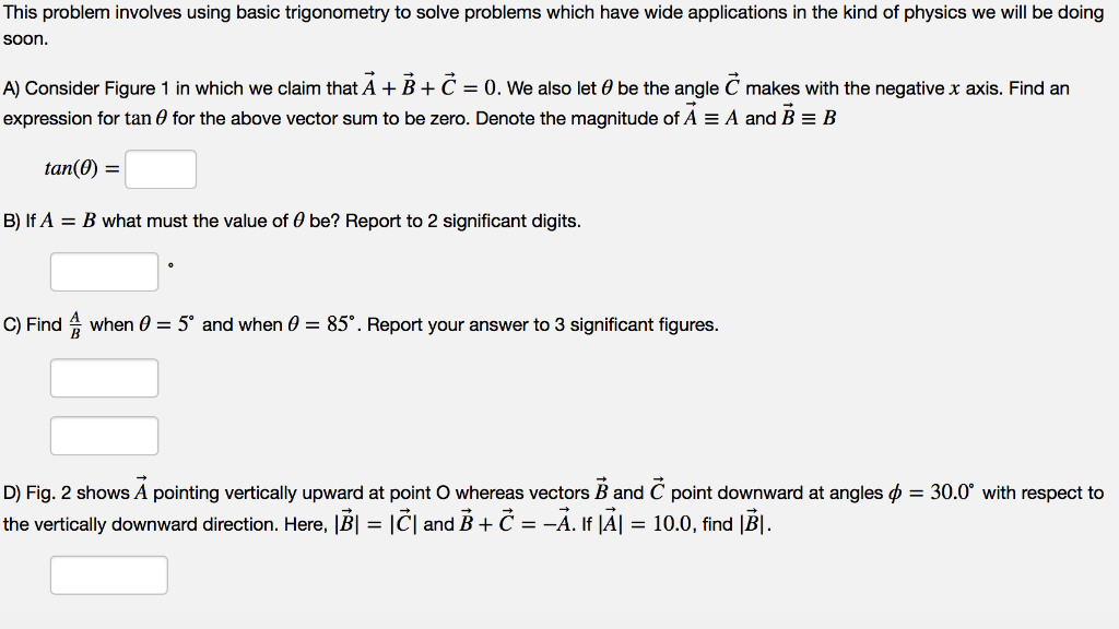 Solved This problem involves using basic trigonometry to | Chegg.com