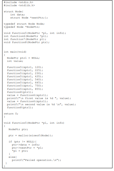Solved #include #include struct Node! int data) struct | Chegg.com