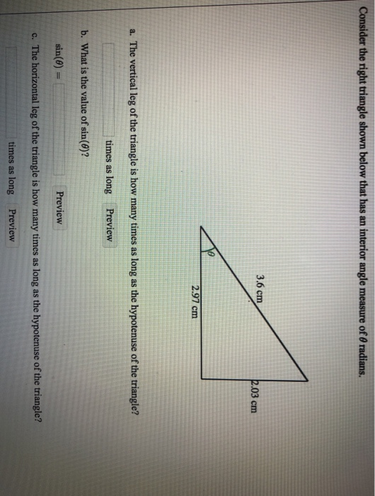 Solved Consider the right triangle shown below that has an | Chegg.com