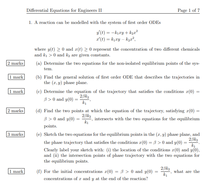 Differential Equations for Engineers II Page 1 of 7 2 | Chegg.com