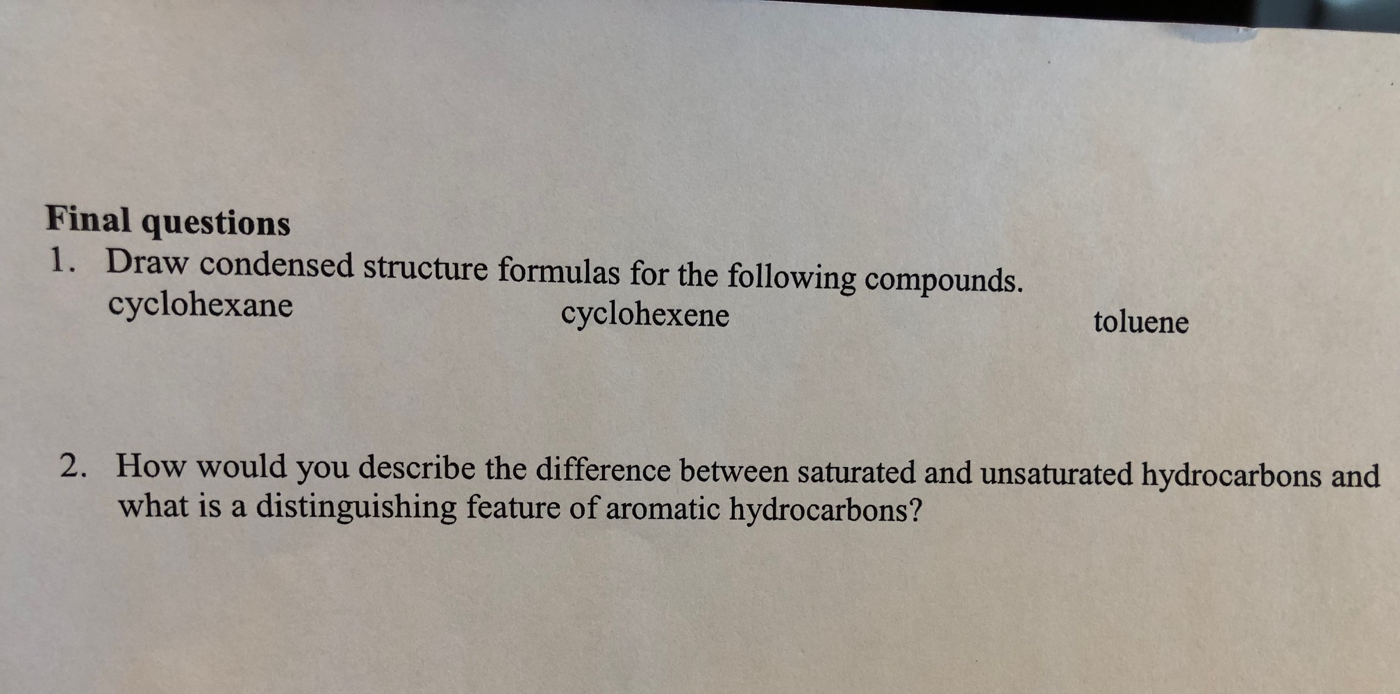 Solved 1) Draw condensed structure formulas for the | Chegg.com Solved 1) Draw condensed structure formulas for the | Chegg.com