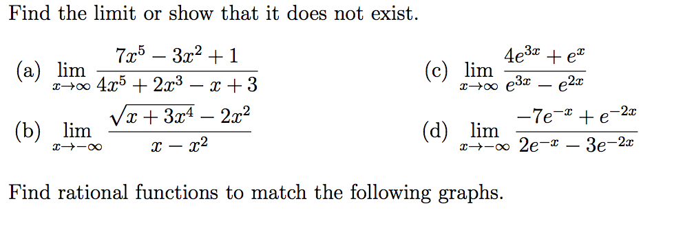 Solved Find the limit or show that it does not exist. (a) | Chegg.com