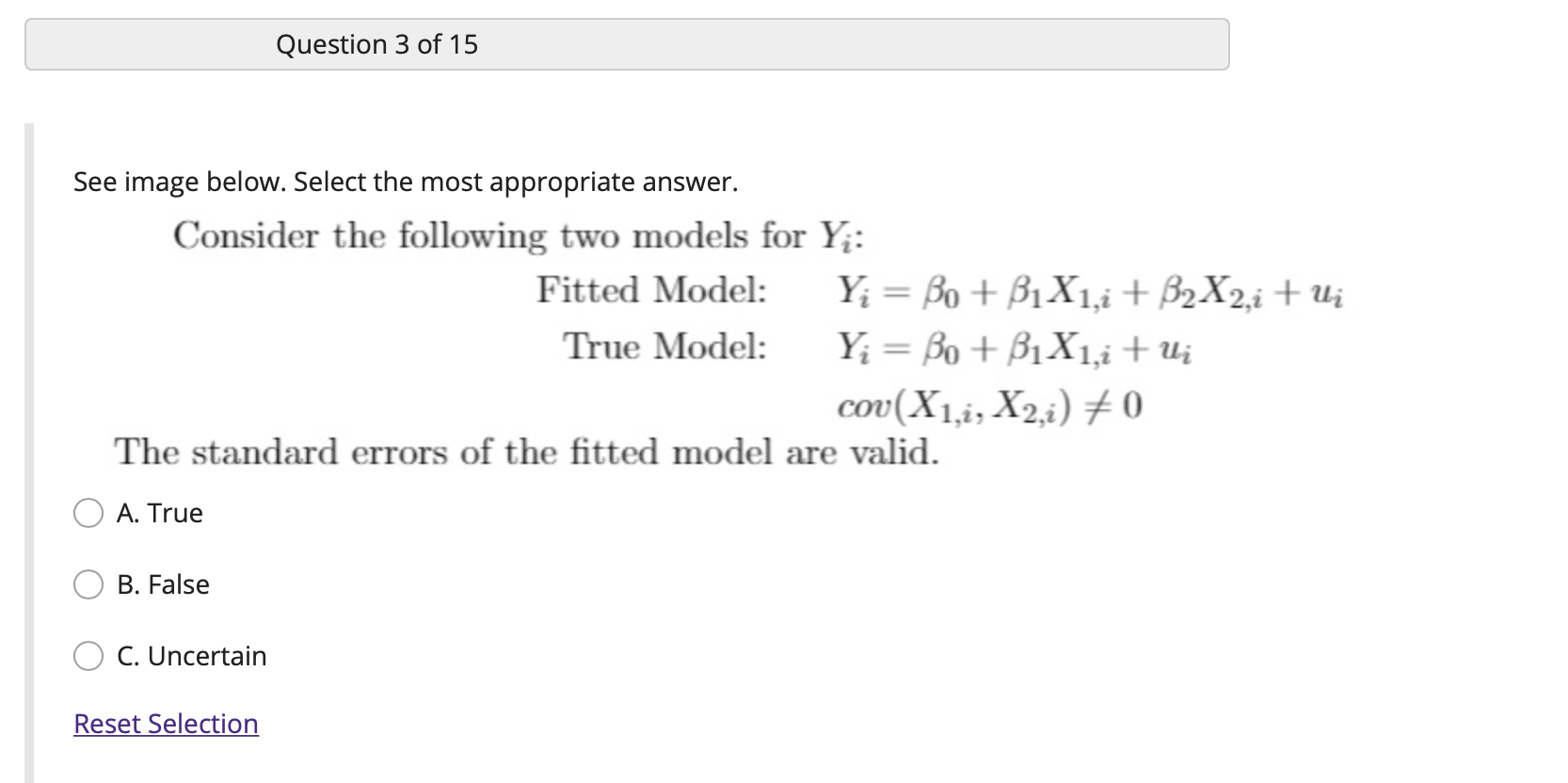 Solved Question 3 of 15 See image below. Select the most | Chegg.com