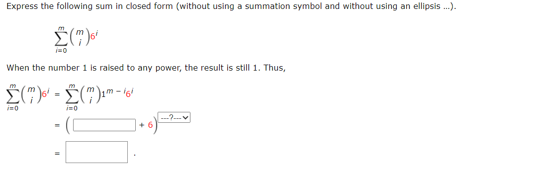 Solved Express the following sum in closed form (without | Chegg.com