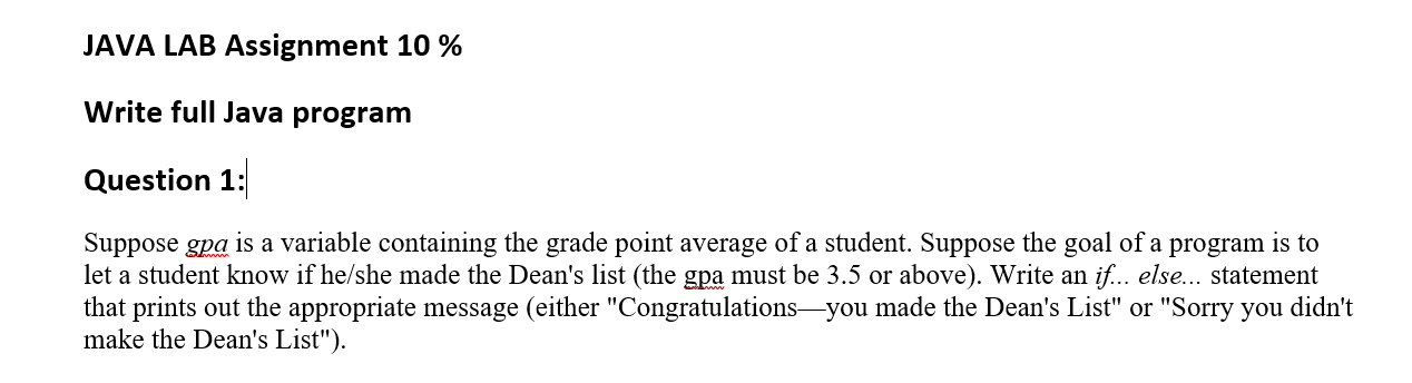 Solved Java Lab Assignment 10 Write Full Java Program 0602