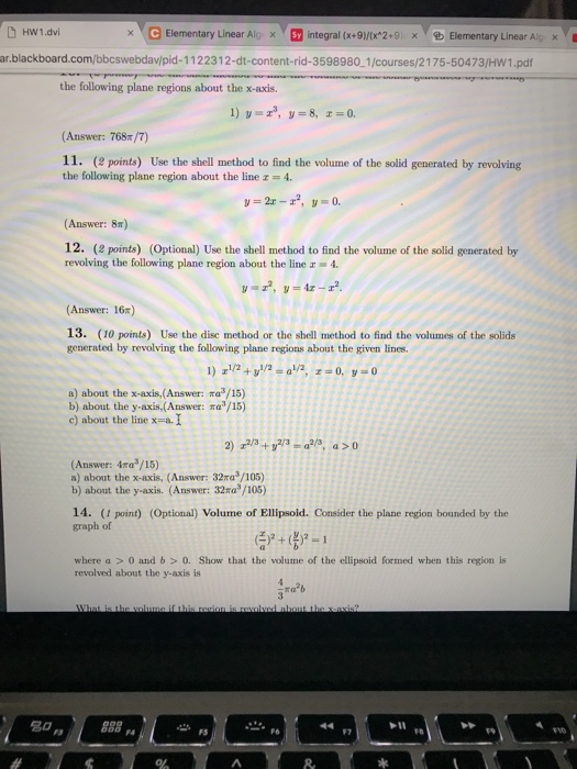 Solved Use the shell method to find the volume of the solid | Chegg.com