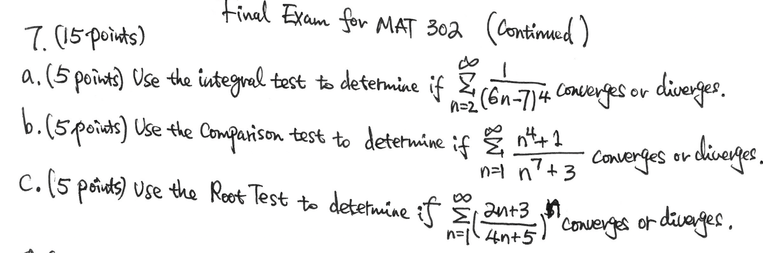 Solved 6. (10 points) Eualuate the following improper | Chegg.com