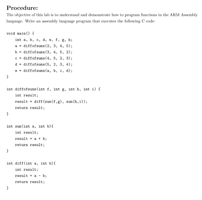 Solved Procedure: The objective of this lab is to understand | Chegg.com