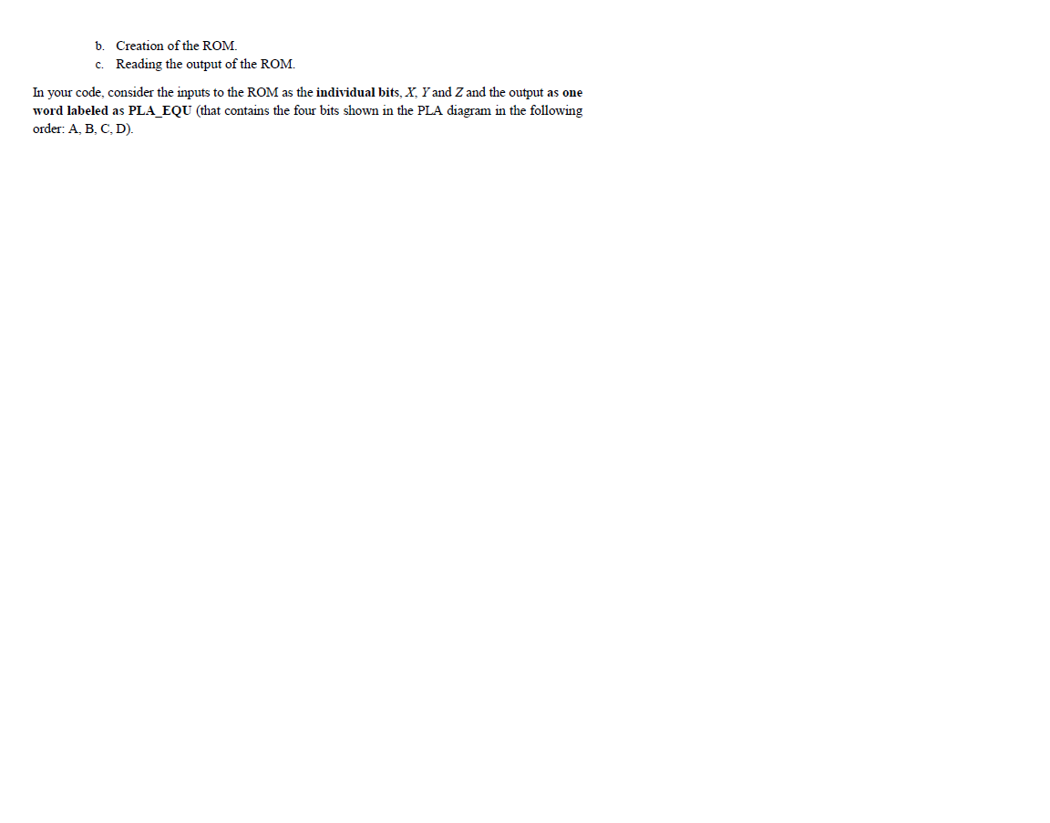 Solved For the Programmable Logic Array (PLA) diagram shown | Chegg.com