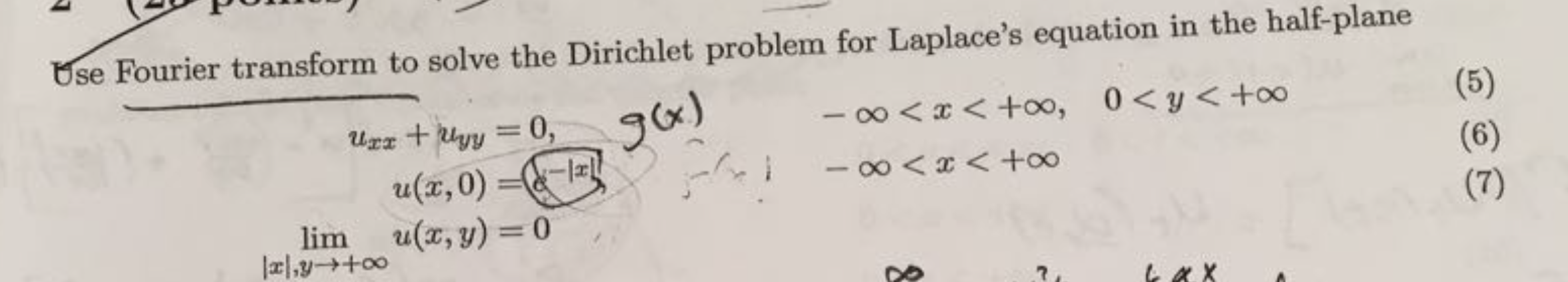 Solved Use Fourier transform to solve the Dirichlet problem | Chegg.com