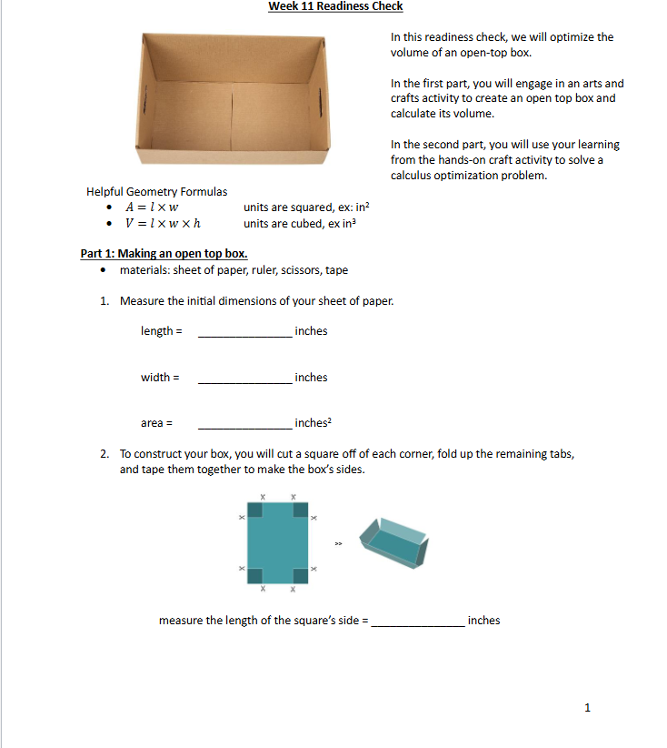 Solved Week 11 ﻿Readiness CheckHelpful Geometry FormulasIn | Chegg.com