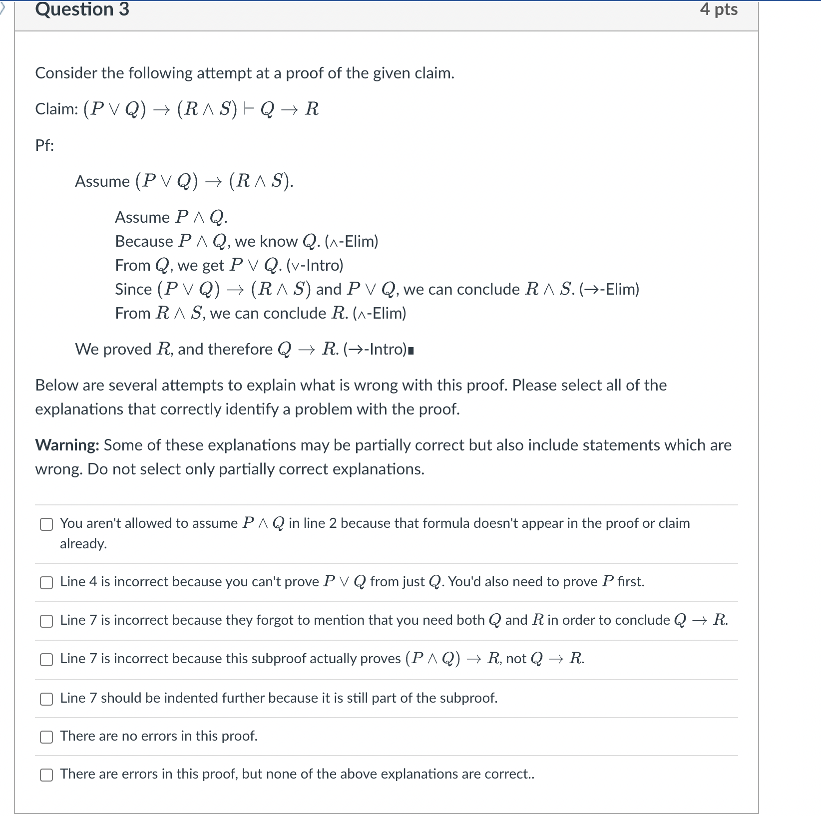 Solved Below you will see several options for the next line | Chegg.com
