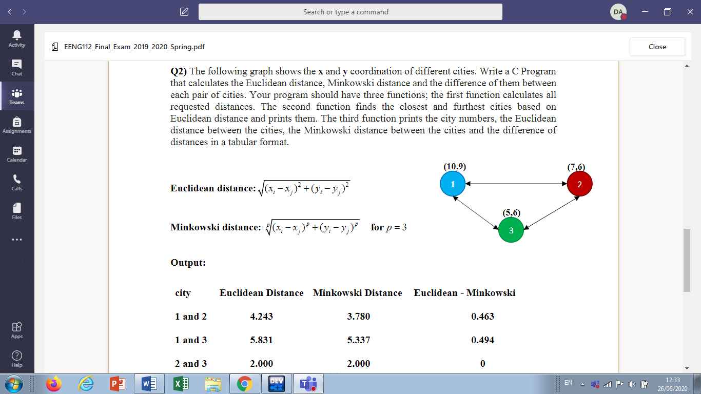 Solved Search or type a command DA 1 Activity A | Chegg.com