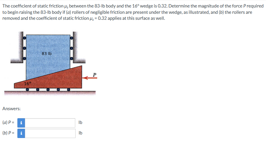 Solved The coefficient of ﻿static friction μs ﻿between the | Chegg.com
