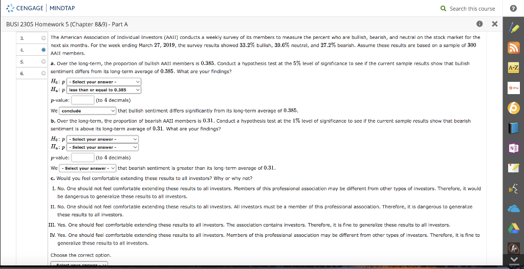 Solved CENGAGE MINDTAP Q Search this course X A-Z G. BUSI | Chegg.com