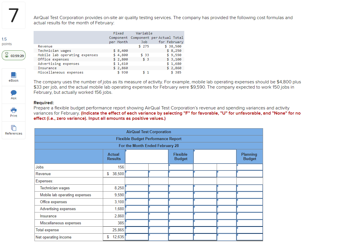 Solved AirQual Test Corporation provides on-site air quality | Chegg.com