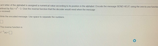 Solved Each letter of the alphabet is assigned a numerical | Chegg.com